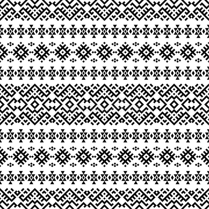 Seamless Ethnic Pattern Design. Aztec Vector Illustration. Inca Motif ...