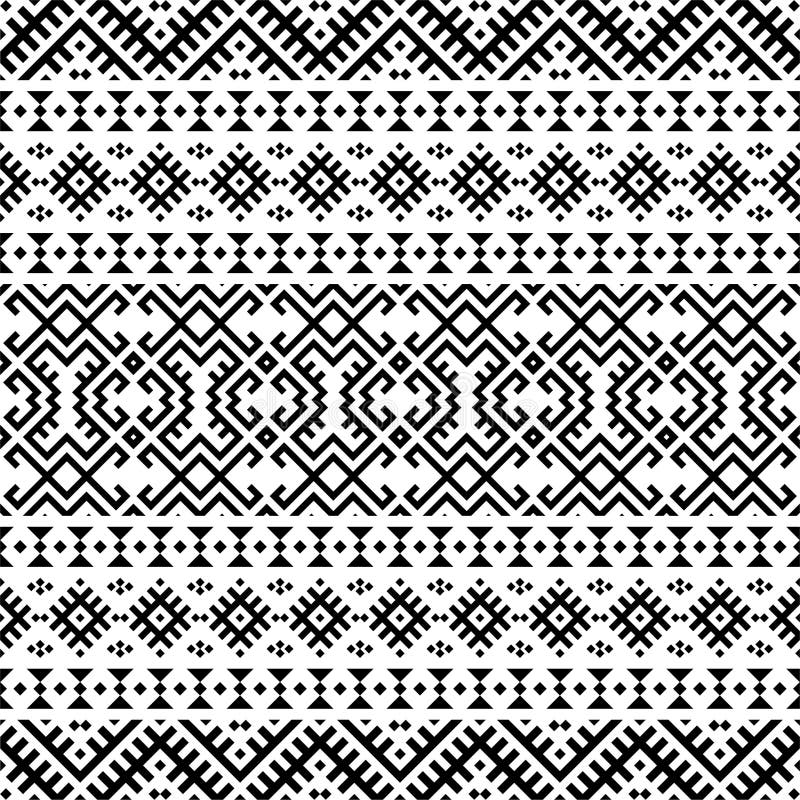 Seamless Ethnic Pattern Design. Aztec Vector Illustration. Inca Motif ...