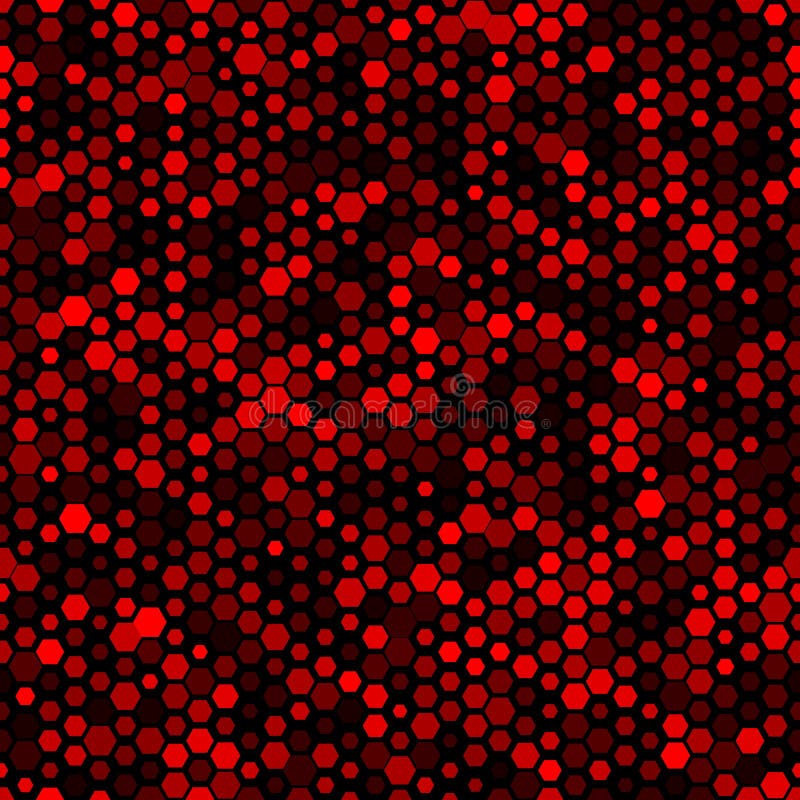 Monochrome Seamless Honey Pattern with Halftone Hex Cells in Linear ...