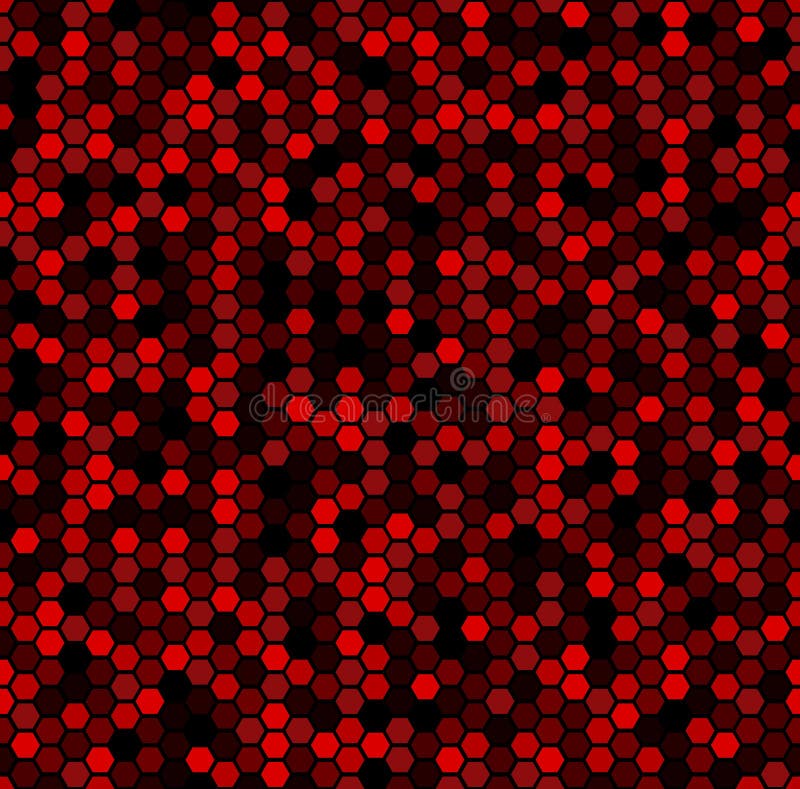 Monochrome Seamless Honey Pattern with Halftone Hex Cells in Linear ...