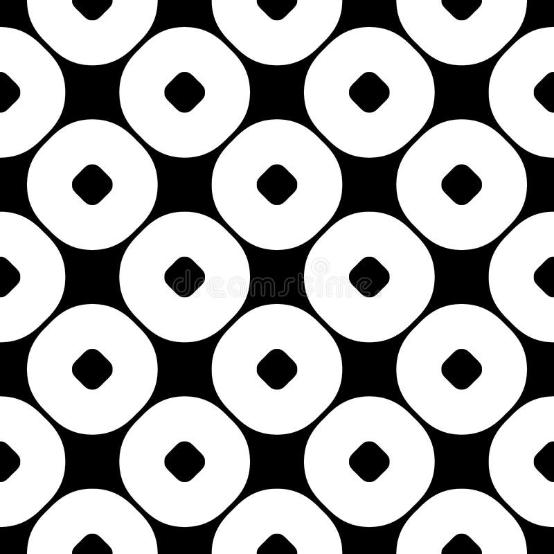 Monochrome Seamless Pattern, Black & White Circles Texture Stock Vector ...