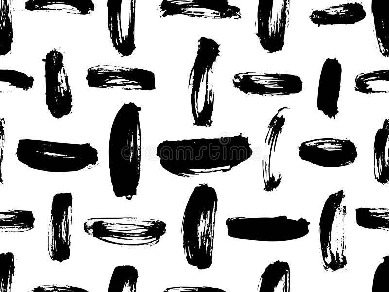 Monochrome Seamless Pattern for Fabric Design. Water Splash Paint ...