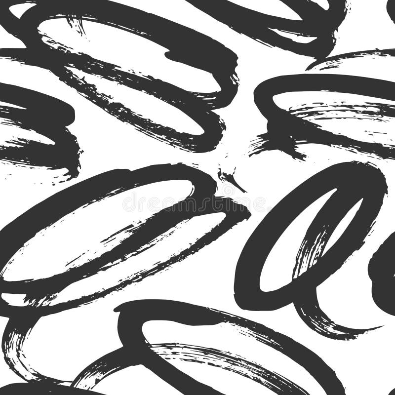 Monochrome Seamless Pattern for Fabric Design. Water Splash Paint ...