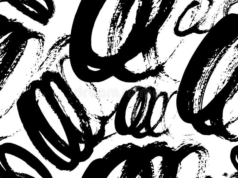 Monochrome Seamless Pattern for Fabric Design. Water Splash Paint ...