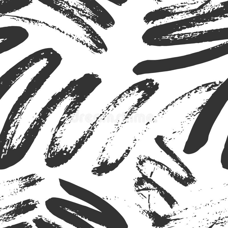 Monochrome Seamless Pattern for Fabric Design. Water Splash Paint ...