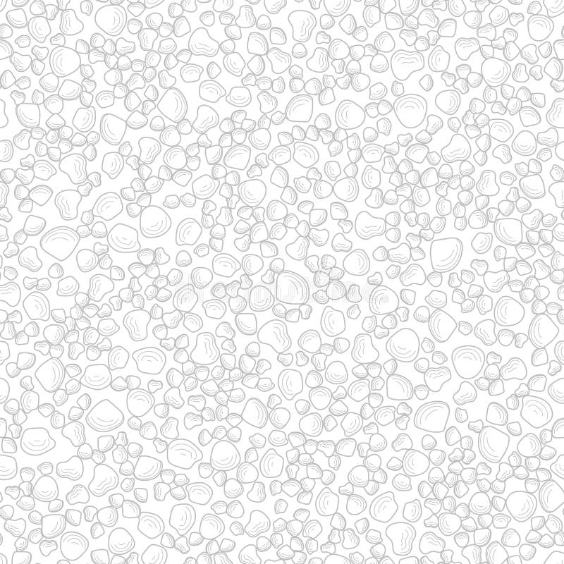 Monochrome Seamless Pattern Looking Like a Pebble Beach. Vector ...