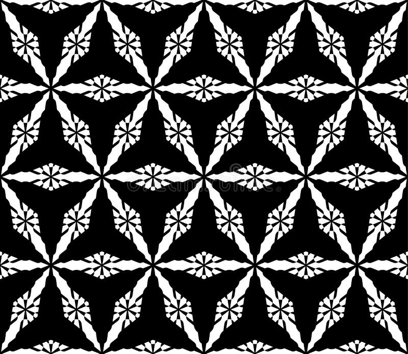 Monochrome Seamless Pattern, Triangular Lattice Texture Stock Vector ...
