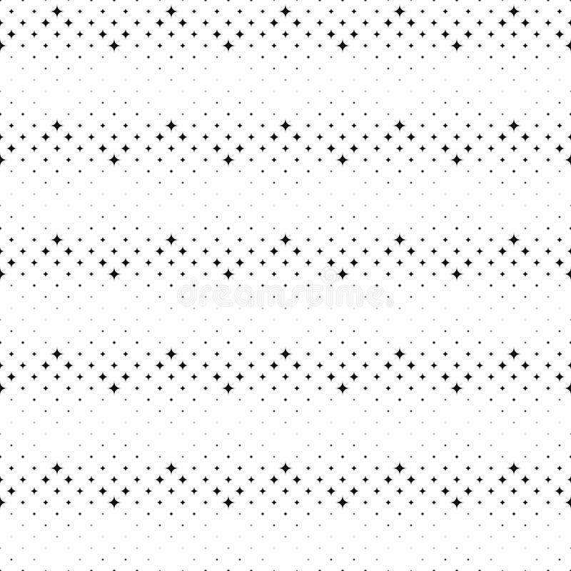 Monochrome Abstract Seamless Star Pattern Background Design Stock ...