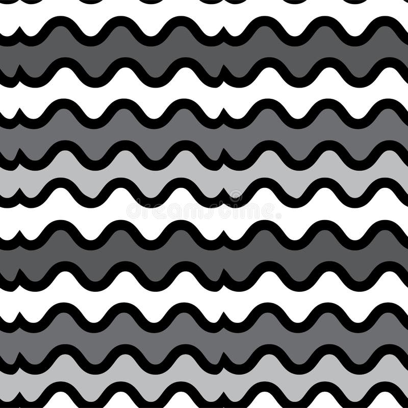 Monochrome Seamless Striped Pattern in White, Grey and Black Colors ...