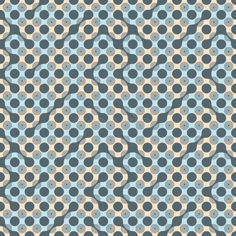 Monochrome Seamless Vector Pattern with Random Tiled Wavy Shapes and ...