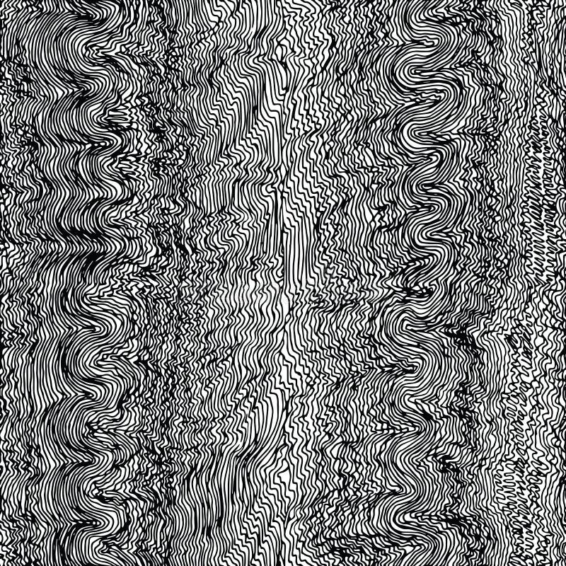 Seamless Waves Hand-drawn Pattern Stock Vector - Illustration of river ...