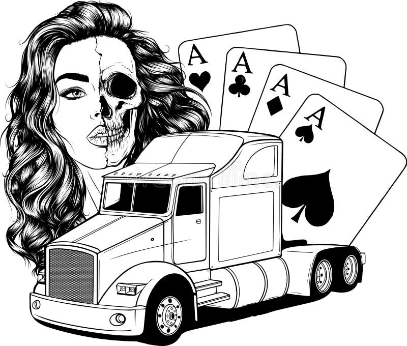 Monochrome Poker Cards with Skull, Vector Illustration Stock Vector ... Monochrome Poker Cards with Skull, Vector Illustration Stock Vector ...