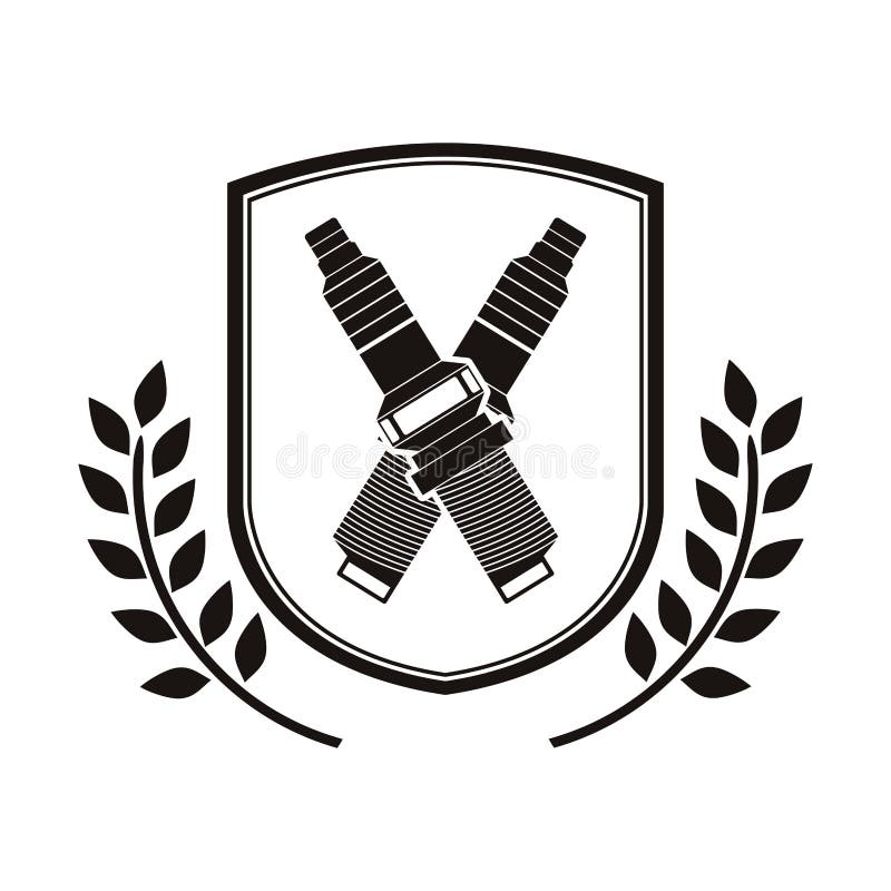 Monochrome Shield Contour with Olive Branch and Flags Stock Vector ...