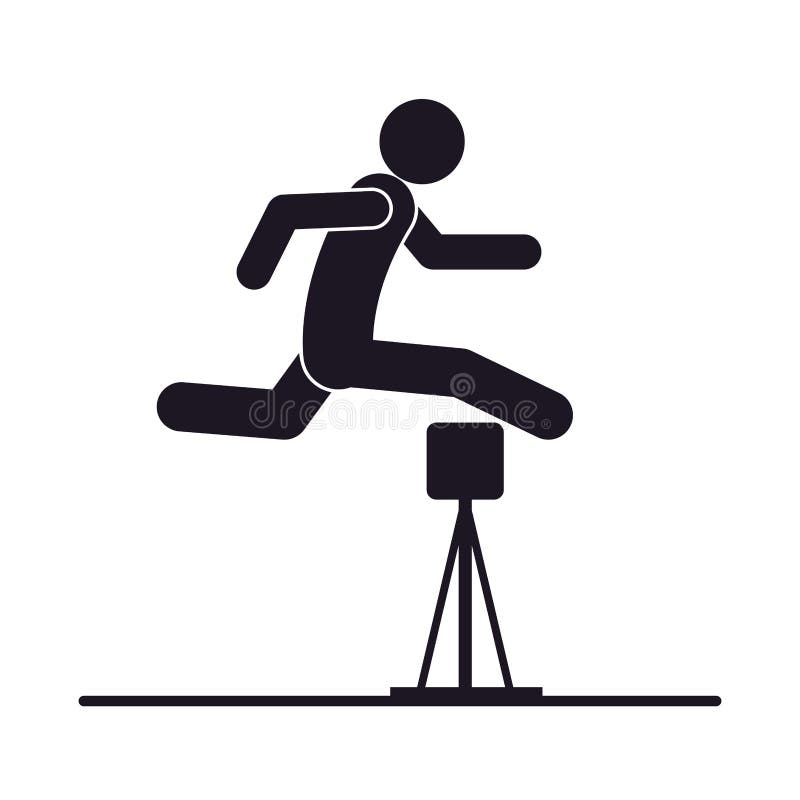 Athlete jumping hurdles stock vector. Illustration of sport - 3787343