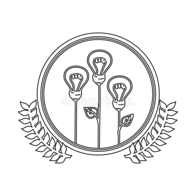 Light Bulb Border Silhouette