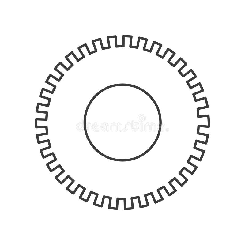 Monochrome Silhouette of Pinion Icon Stock Vector - Illustration of ...