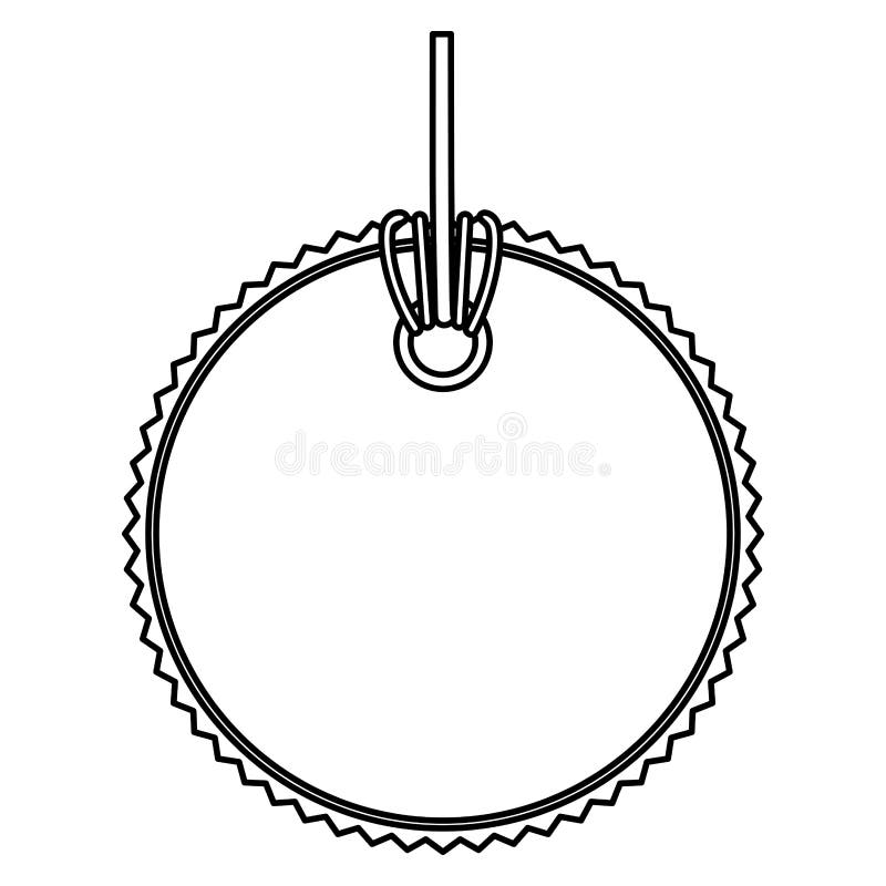 Monochrome Silhouette Price Tag with Shape Round Stock Vector ...