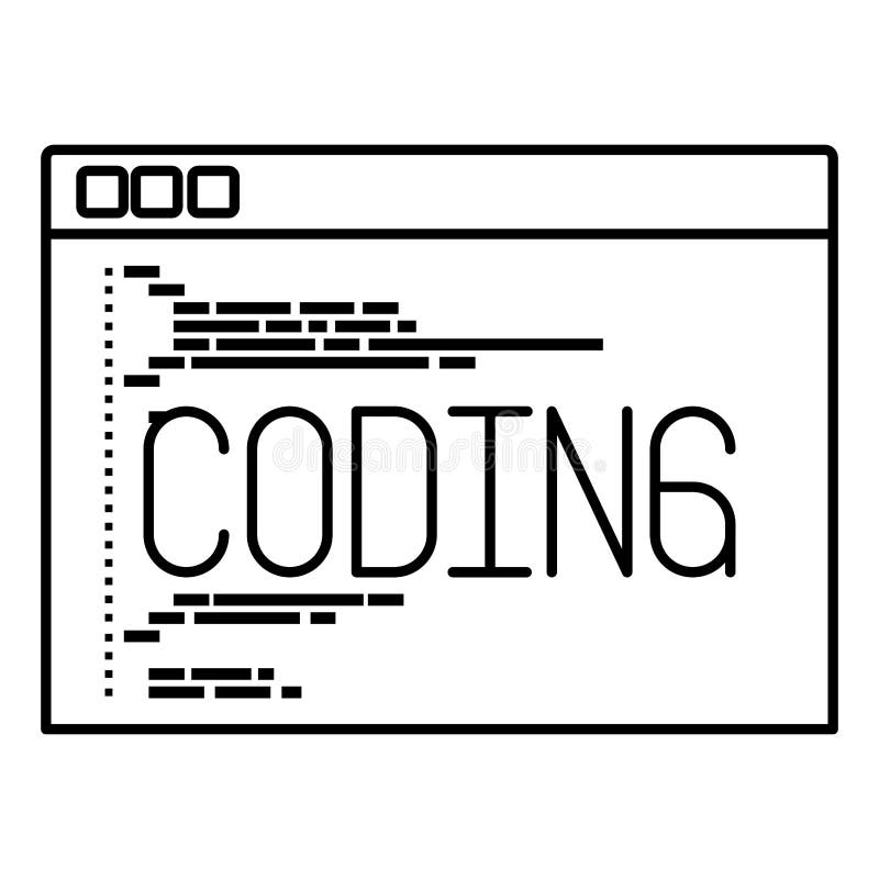 Coding Script Electronic File Symbol Glyph Vector Illustration Stock Vector Illustration Of