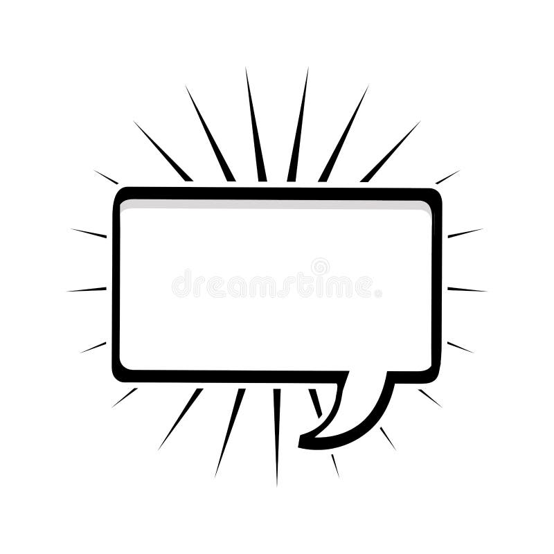 Monochrome Silhouette Rectangle Shape Dialog Box with Lines Around ...