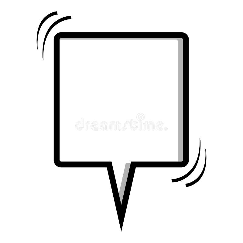 Monochrome Silhouette Square Shape Dialog Box Stock Illustration ...
