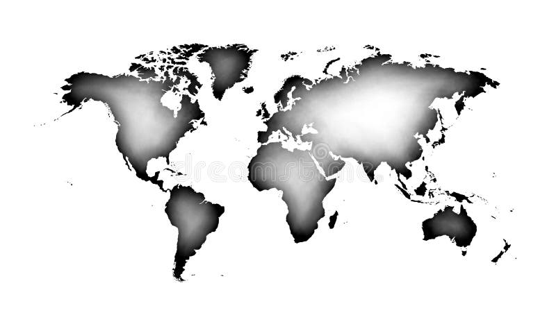 Grey and White Double World Map for Dual Concept Stock Illustration ...