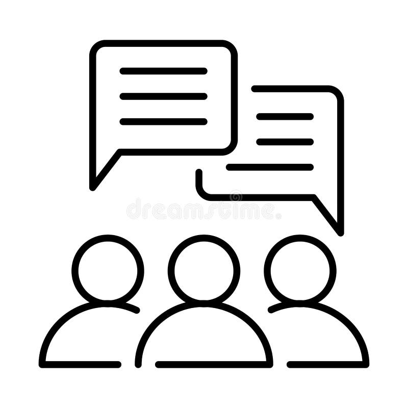 Monochrome Simple Communication Icon Vector Illustration. Conversation ...