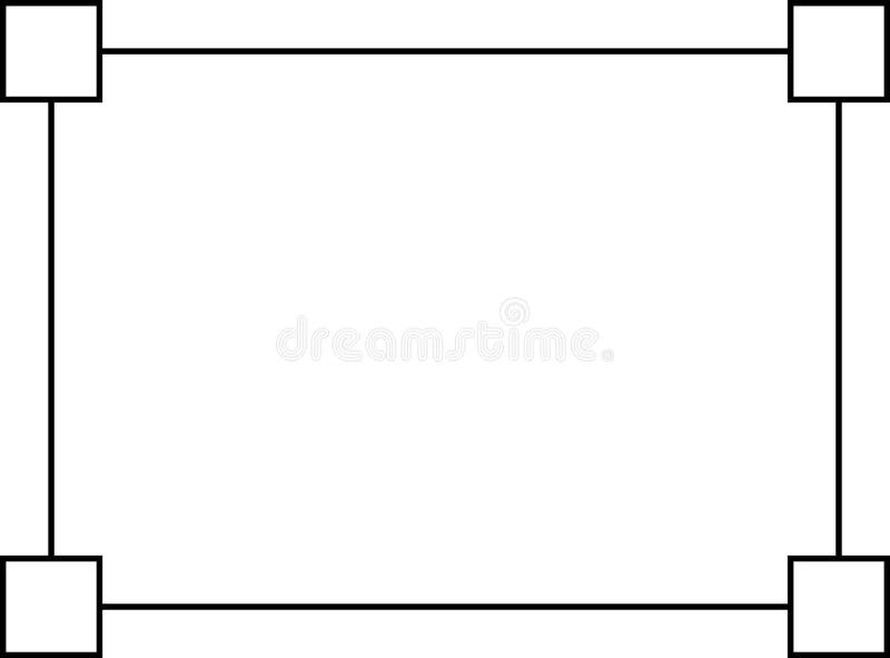 Monochrome Simple Horizontal Frame Set Vector Stock Illustration ...