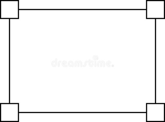 Monochrome Simple Horizontal Frame Set Vector Stock Illustration ...