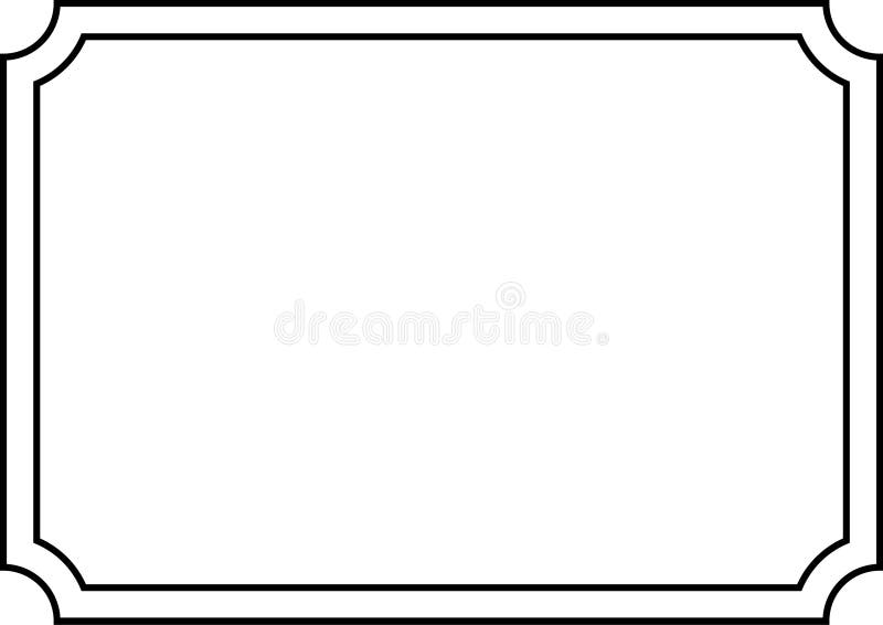 Monochrome Simple Line Frame Set Vector Stock Vector - Illustration of ...