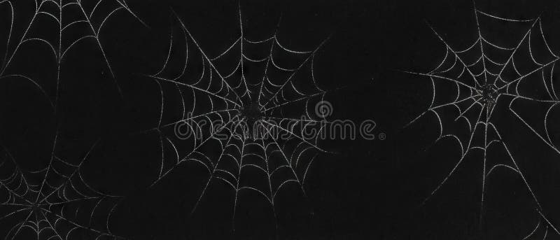 Monochrome Spider Web Overlay Design with Classic Texture on a Black ...