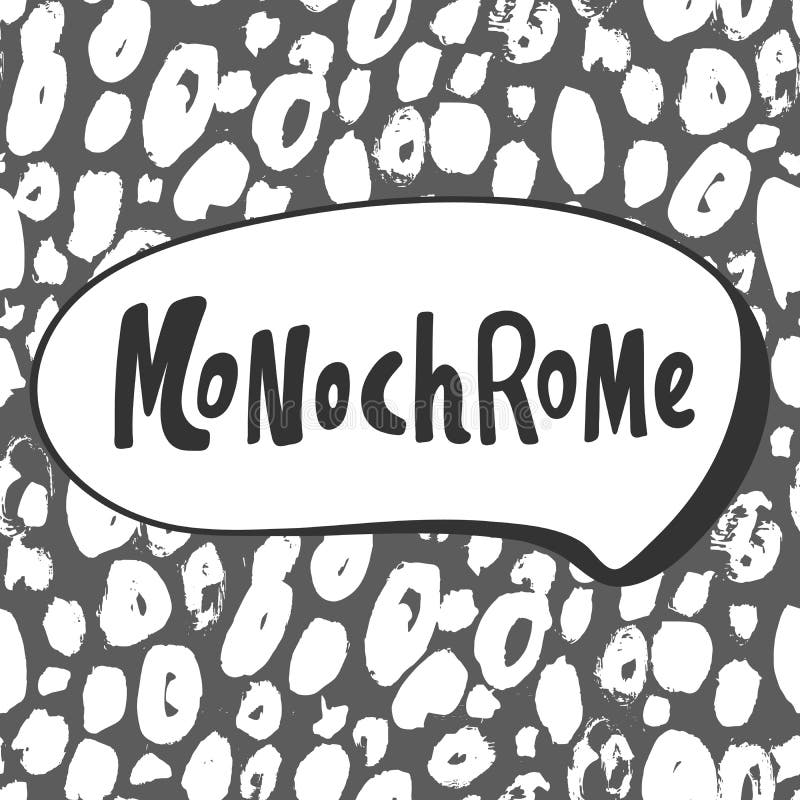 Monochrome. Sticker for Social Media Content. Vector Hand Drawn ...