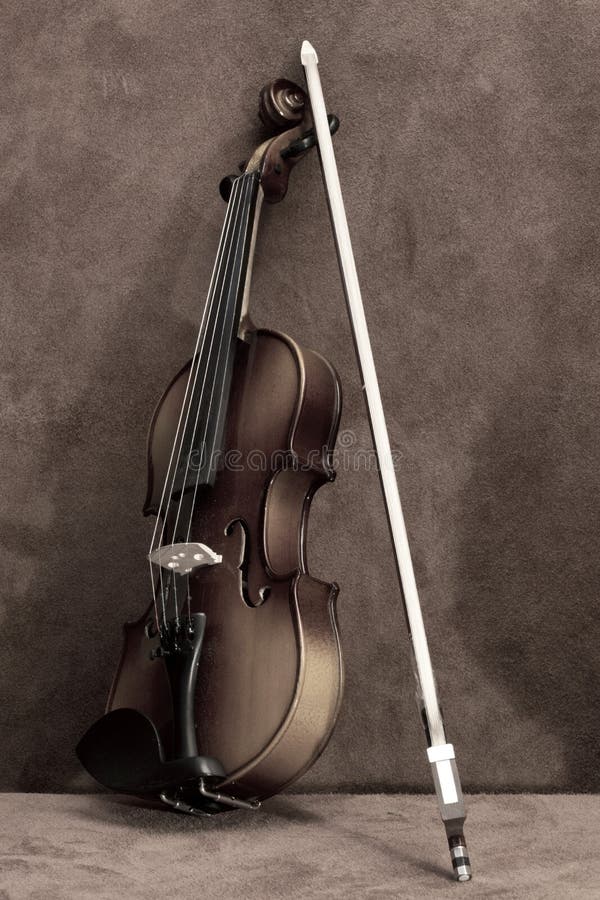Monochrome Still Life with Violin and Bow Stock Image - Image of ...