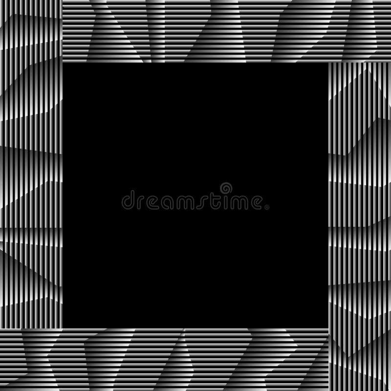 Monochrome striped frame stock vector. Illustration of concept - 72439257