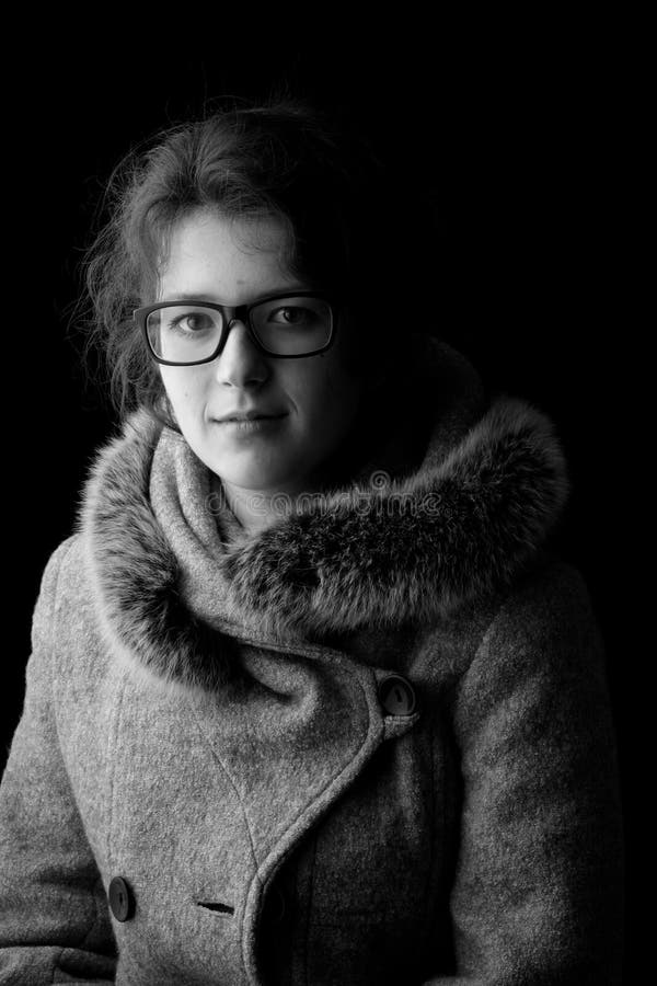 Monochrome studio portrait stock photo. Image of beautiful - 28345936