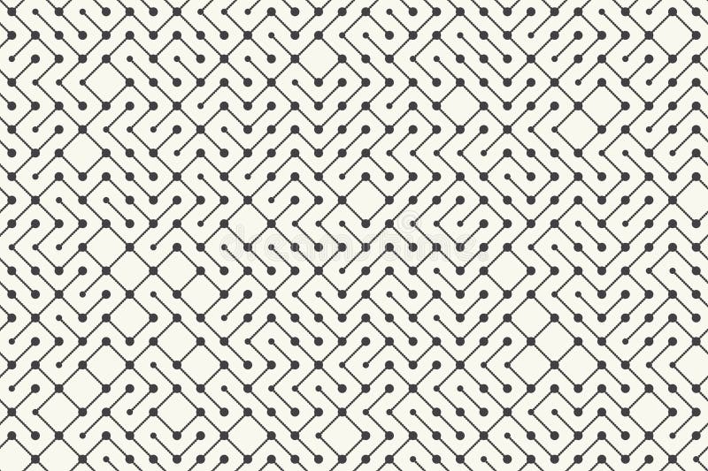 Monochrome Technology Background, Abstract Geometric Random Bg ...