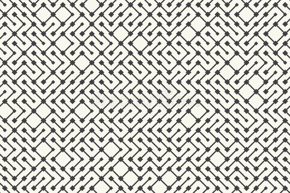 Monochrome Technology Background, Abstract Geometric Random Bg ...