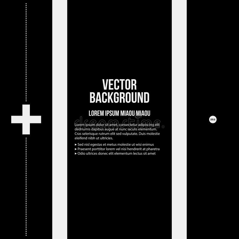 Monochrome Text Background in Strict Style Stock Vector - Illustration ...