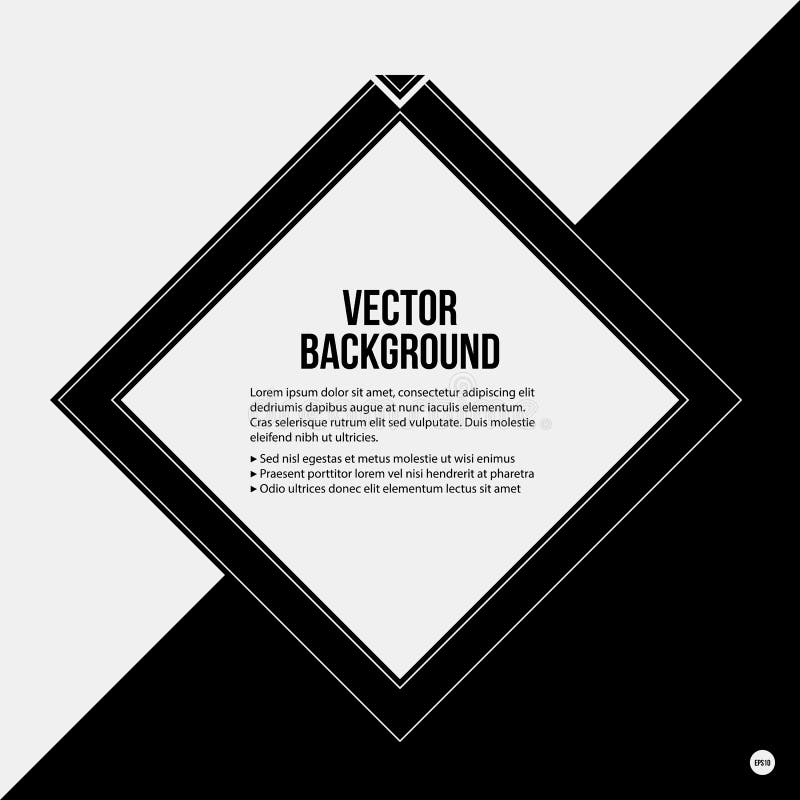 Monochrome Text Background in Strict Style Stock Vector - Illustration ...