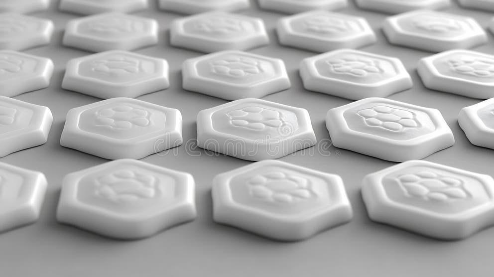 Monochrome Tile Array: Abstract Geometric Pattern with Subtle Markings ...