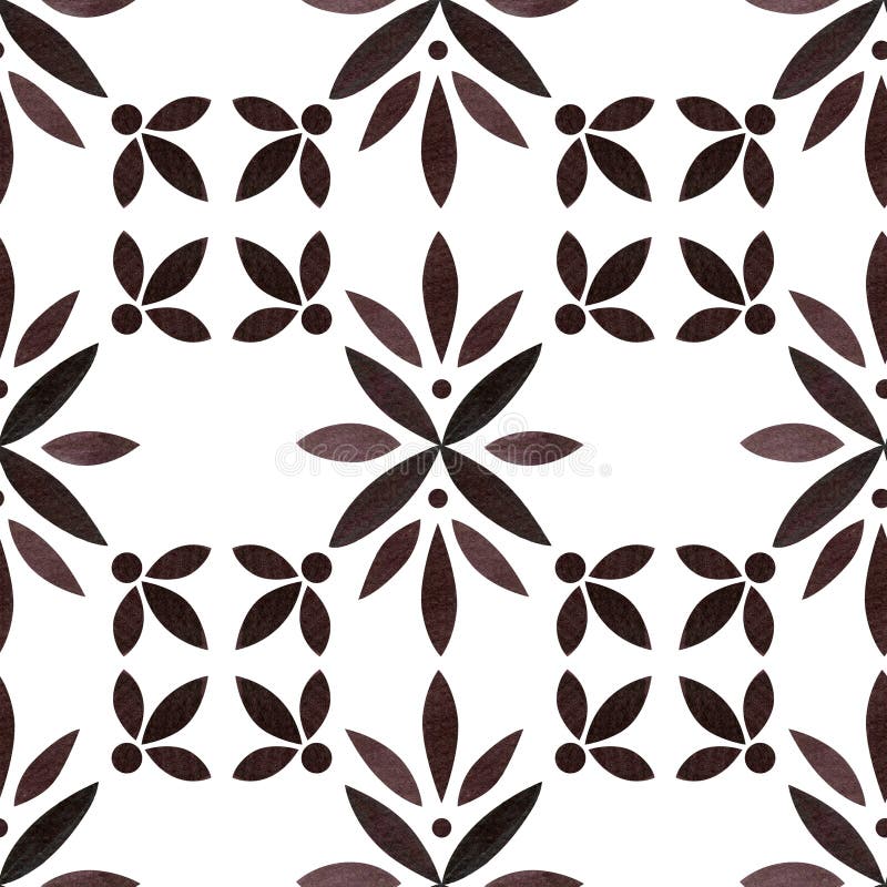 Monochrome Tile Seamless Pattern Stock Illustration - Illustration of ...