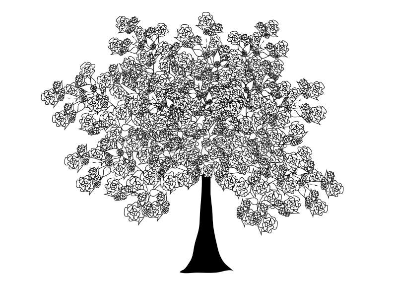 Monochrome Tree, Object Isolated Stock Vector - Illustration of season ...