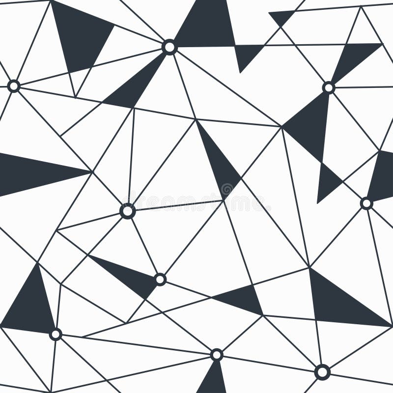 Monochrome Triangle Geometric Seamless Pattern Stock Vector ...