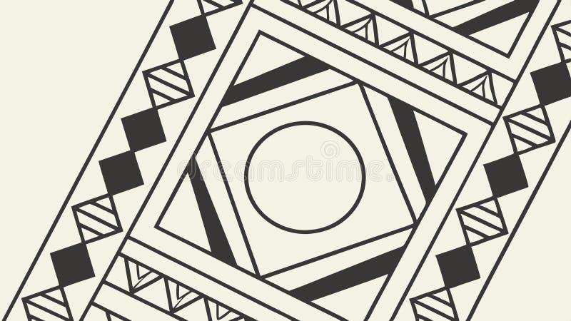 Monochrome Triangle with Intricate Ethnic and Geometric Patterns ...