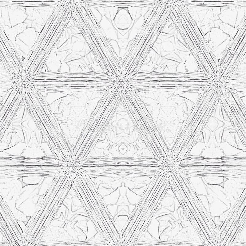 Monochrome Triangles Continuous Pattern for Coloring Book Stock ...