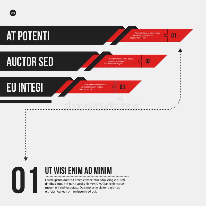 Monochrome Vector Chart Template in Strict Style Stock Vector ...