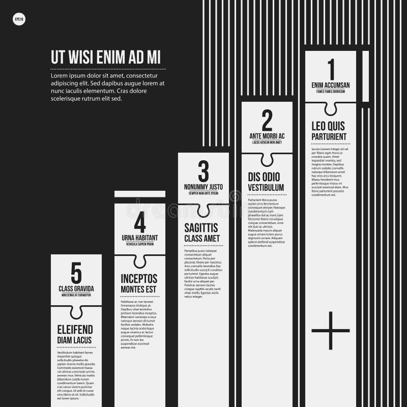 Monochrome Vector Chart Template in Strict Style Stock Vector ...