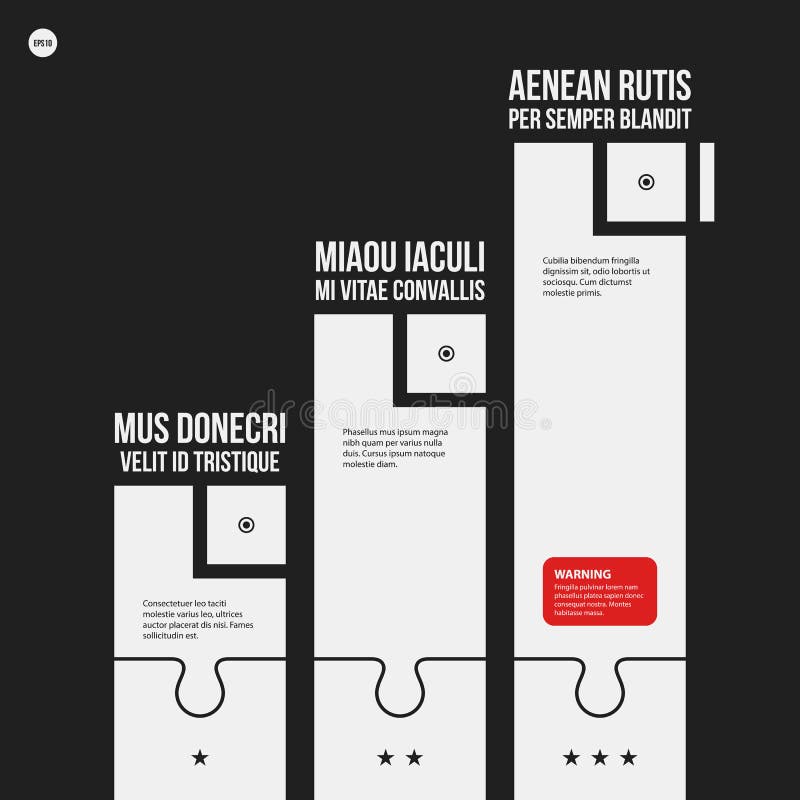 Monochrome Vector Chart Template in Strict Style Stock Vector ...