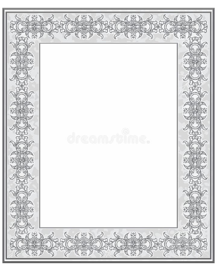 Monochrome Vector Frame with Oriental Ornament. Stock Vector ...