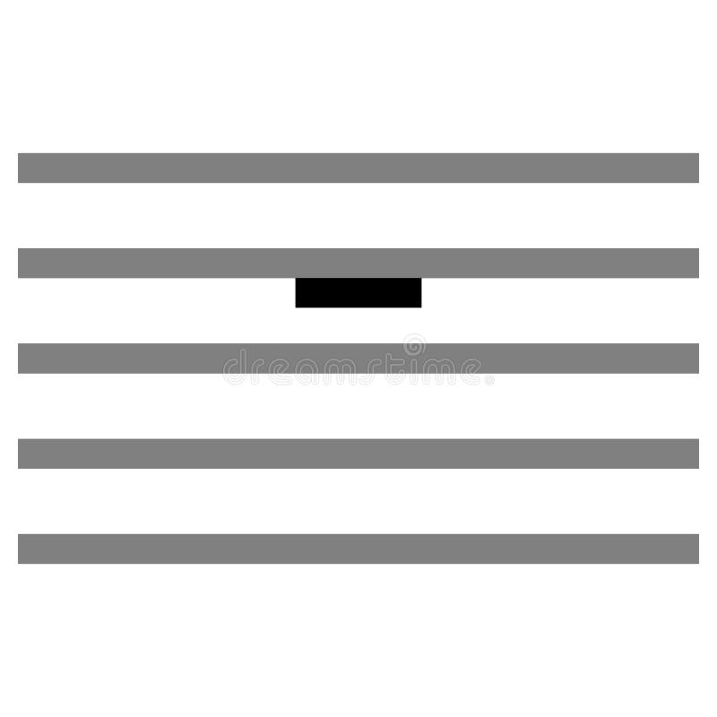 Monochrome Vector Graphic of a Semibreve Rest As Used in Sheet Music To ...