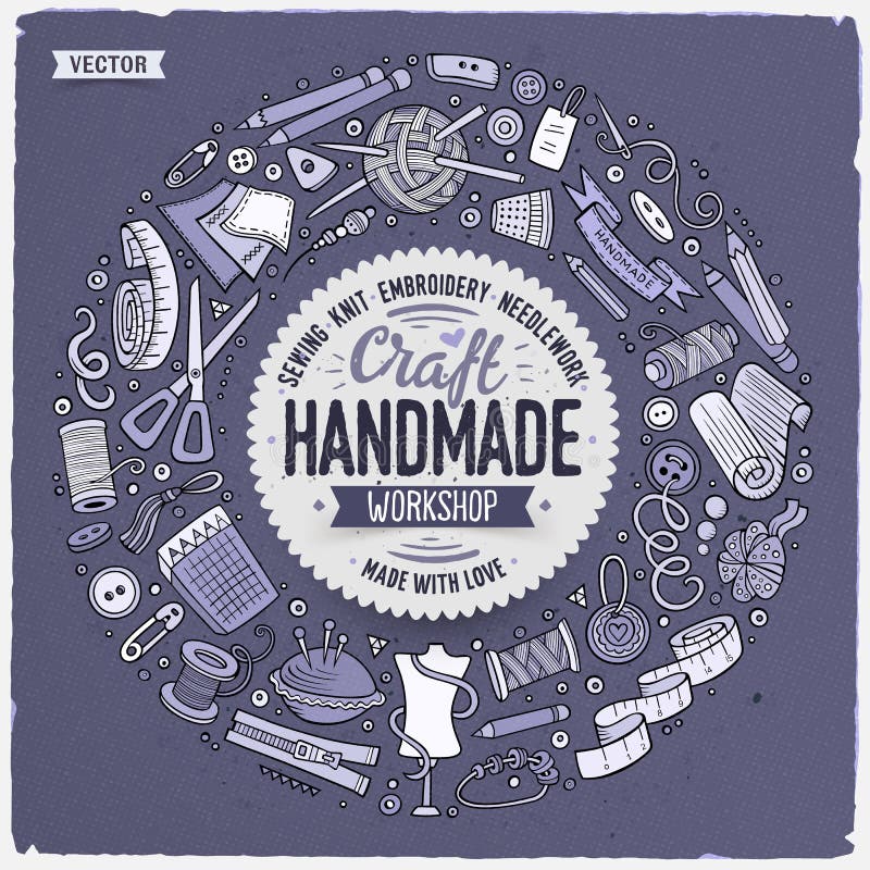 Set of Handmade Cartoon Doodle Objects, Symbols and Items Stock Vector ...